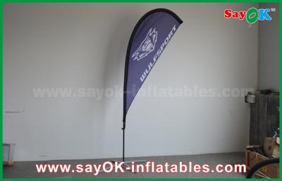 China Custom Logo Printed Teardrop Beach Flag Feather Oxford Cloth 1pc MOQ for sale