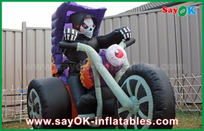China Custom Halloween Inflatable Motorcycle Decoration 1m-4m Oxford Cloth for sale