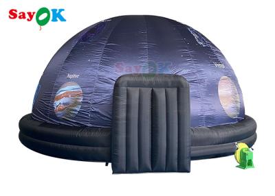 China Customized Printed Inflatable Planetarium Black Projection Dome Tent For Science Display for sale