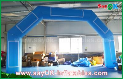 China Inflatable Rainbow Arch Customized Blue Inflatable Arch Velcro Print Event Inflatable Finish Line for sale