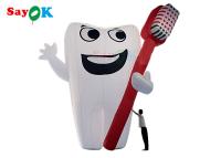 China White 6m Inflatable Cartoon Character Giant Teeth Promotional Model Custom PVC for sale