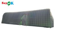 China Custom Inflatable PVC Tunnel Tent 9x2x2.5m Event Dome Air Channel Tent with Door Curtain for sale