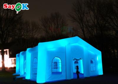 China Sayok Inflatable House Tent LED Color Cube Wedding Tent Blow Up Bubble Camping Tent Custom Size for sale