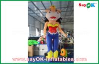 China Custom Inflatable Advertising Balloon 2m Height Cartoon Character Cow with Built-in Blower for sale