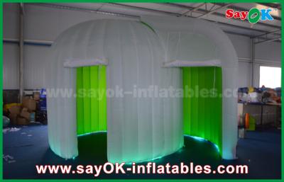 China Inflatable Photo Booth Enclosure 3x2x2.3m Double Deck with LED Lights CE UL for sale