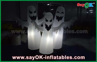 China 1.5m Oxford Cloth Inflatable Halloween 3 Ghost Decoration Waterproof with LED Light for sale