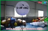 China 1.5m Inflatable Standing Balloon with Print White Iron Tripod LED Light for Outdoor Advertising for sale