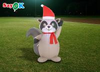 China ROHS Certified Inflatable Raccoon Christmas Decoration Indoor Outdoor 120V LED Lighted Yard Art for sale