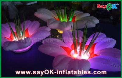 China Inflatable Flower LED Decoration 2m Height Wedding Party Lighting Oxford Fabric for sale