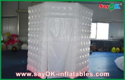 China Inflatable Photo Booth Enclosure PVC Coated Octagon 2.5m with LED Lighting for Events for sale