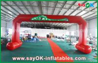 China Custom Inflatable Finish Line Arch 7m x 4m Red PVC Double Sewing Start Finish Line Arch for sale