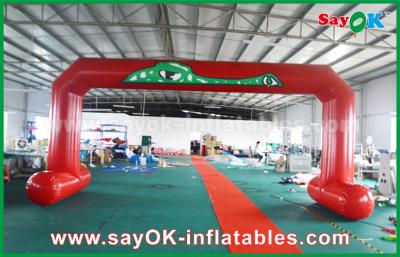 China Custom Inflatable Finish Line Arch 7m x 4m Red PVC Double Sewing Start Finish Line Arch for sale