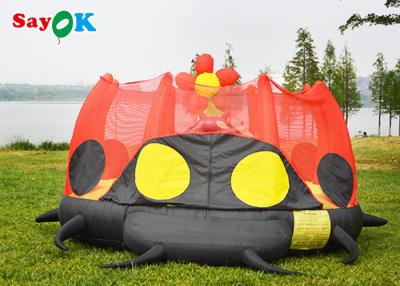 China Waterproof Inflatable Bounce House Children Bouncer Cartoon Ladybug Jumping Bed Slide 120x150cm for sale