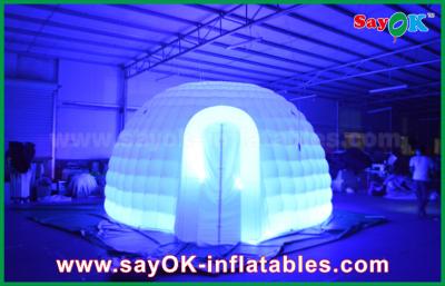 China Inflatable Dome Tent 3m Diameter 210D Oxford Fabric with Color Changing LED Lights for sale