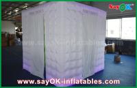 China Inflatable LED Photo Booth 2.5x2.5x2.5m Green Background Oxford Cloth for Wedding Event for sale