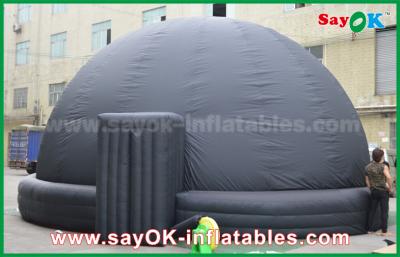 China 6m Dia Black Inflatable Planetarium Dome Projection Tent with 110V 220V Air Blower for sale