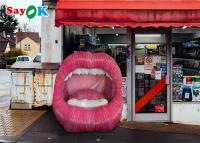 China Custom Inflatable Mouth Lip Model PVC Tarpaulin Party Decoration 2m for sale