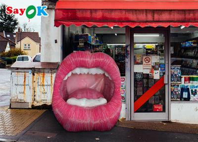 China Custom Inflatable Mouth Lip Model PVC Tarpaulin Party Decoration 2m for sale