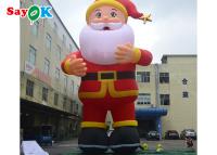 China Large LED Inflatable Santa Claus 10m Height Holiday Decoration for Outdoor Use for sale