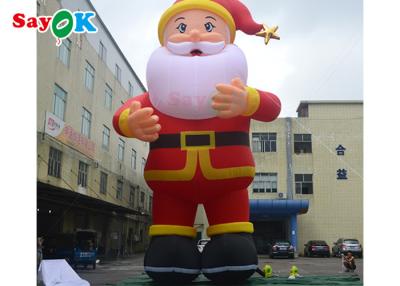 China Large LED Inflatable Santa Claus 10m Height Holiday Decoration for Outdoor Use for sale