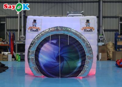 China Custom Color 210D Oxford Cloth Inflatable Photo Booth 7x7x4mH for Party Events for sale