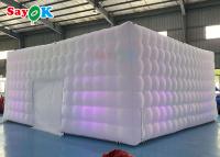 China Sayok 8x8x4m Outdoor White Inflatable Air Tent with LED Lights for Party Events for sale