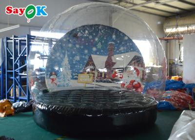 China Christmas Snow Globe Crystal Ball Inflatable Bubble Tent Background Printing for sale
