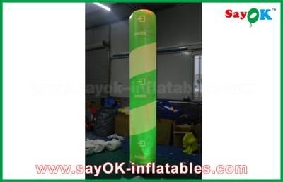 China Custom LED Inflatable Pillar 6ft 18in Diameter 600D PVC Nylon Outdoor Advertising Decor for sale