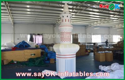 China Custom Inflatable Islam Tower 3m Height White Oxford Cloth Durable Event Decoration for sale