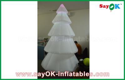 China Custom Inflatable Christmas Tree 16 Color LED Light Outdoor Holiday Decoration 210T Polyester for sale