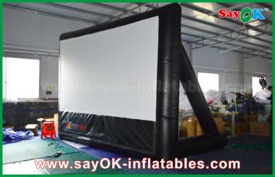 China Outdoor Inflatable Projection Screen 7m x 4m PVC Movie Screen with Blower for Events for sale