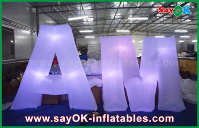 China Custom Inflatable LED Letter Model Decoration for Wedding Party 190T Nylon with Colorful Lights for sale