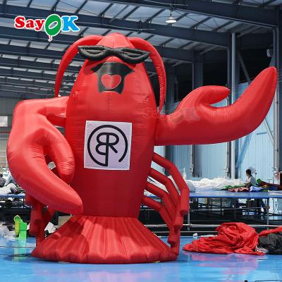 China Giant Inflatable Lobster Model 4mH Red Advertising Cartoon Character for Events for sale