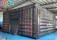 China Large Inflatable Tent 8x8x4m Outdoor Mobile Event Tent with LED Lights Waterproof PVC for sale