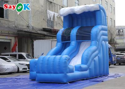 China Commercial Inflatable Wet Dry Slide 0.55mm PVC Tarpaulin for Kids Backyard Water Fun for sale