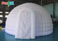 China Pure White Inflatable Dome Tent 6x5x3.2m with LED Lights for Outdoor Events for sale