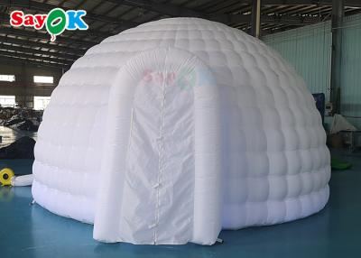 China Pure White Inflatable Dome Tent 6x5x3.2m with LED Lights for Outdoor Events for sale