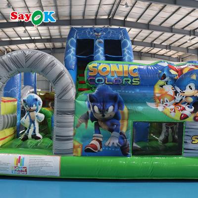 China Commercial Inflatable Water Slide Bouncer with Pool 0.55mm PVC for Kids Teens for sale
