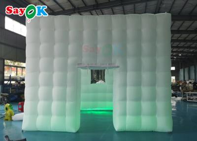 China Custom Inflatable Cube Tent 3x3m LED Oxford Square Party Marquee for Exhibition for sale