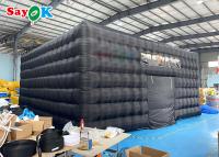 China Sayok Inflatable Party Tent Cube Black Disco Nightclub with LED Lighting Custom Size PVC for sale