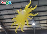 China Portable Yellow Inflatable Lighting Decoration Sun Model Hanging for sale