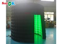 China Inflatable Oval Photo Booth 2.5m with LED Lights and Air Blower for Events for sale