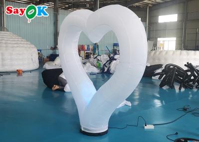 China Giant Inflatable Heart Balloon Wedding Decoration with LED Light 1.5m 2.0m for sale