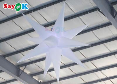 China 2m Inflatable Hanging Star Decorative Lamp with 16 Color LED and Remote Control for sale