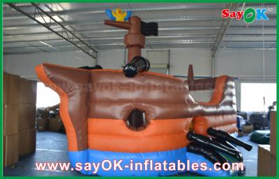China Commercial Grade 0.55mm PVC Inflatable Bouncer Slide Castle 4x4x3.5m Corsair Ship Shape for Kids Play for sale