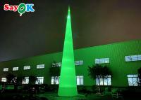 China 7m 23ft White Led Inflatable Traffic Cone With Colors Changing Lights for sale