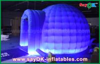 China 4m Diameter Inflatable Dome Tent 210D Oxford Fabric Round Air Tent with LED Lighting for Events for sale