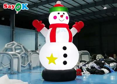 China Custom 210D Oxford Cloth Inflatable Christmas Ornament with LED Lights for Outdoor Decoration for sale