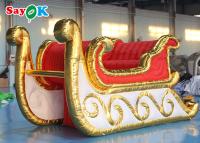 China Inflatable Christmas Sleigh Sled 4x2m Outdoor Holiday Decoration for Festival for sale