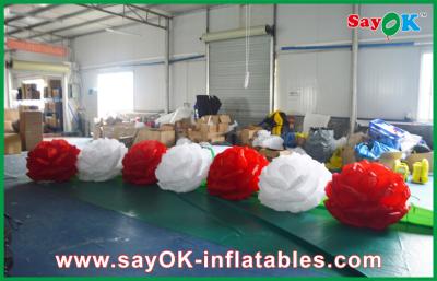 China Custom Inflatable Petunia Flower Chain with LED Lights for Wedding Stage Decoration CE for sale